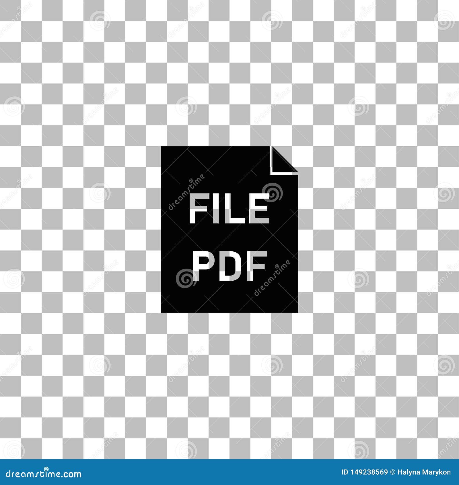 PDF icon flat stock vector. Illustration of push, computer - 149238569