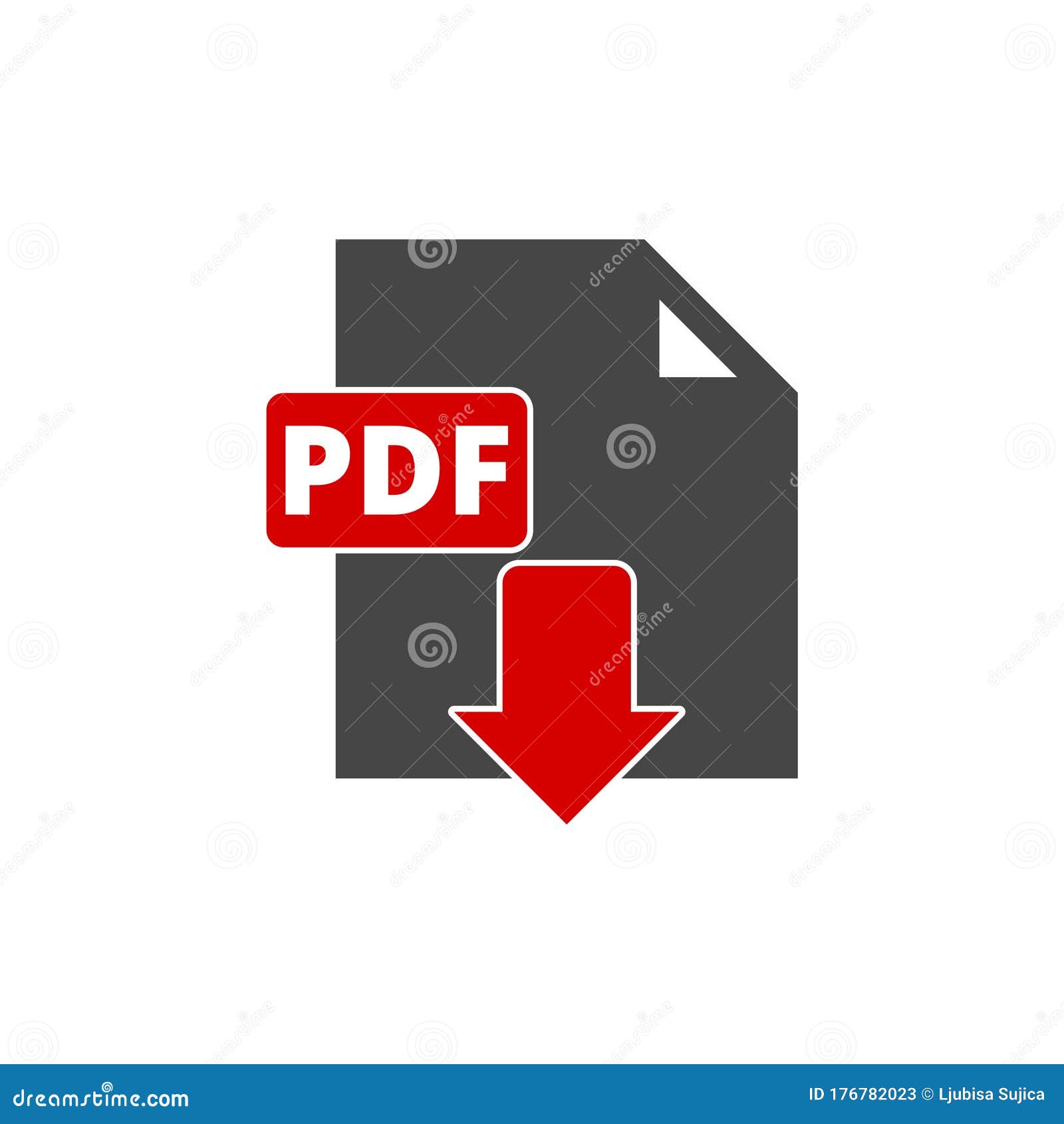 PDF Digital Document File Format Flat Vector Icon, Vector Pdf Download ...