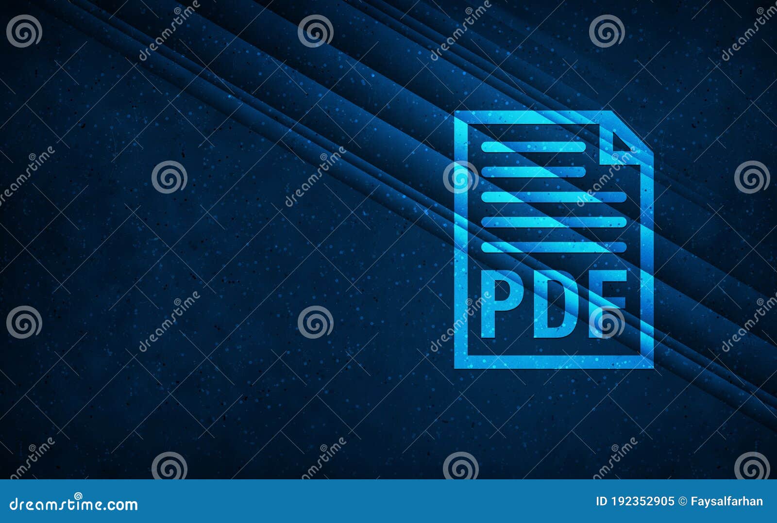 PDF Document Icon Natural Sky Light Abstract Dark Blue Background ...