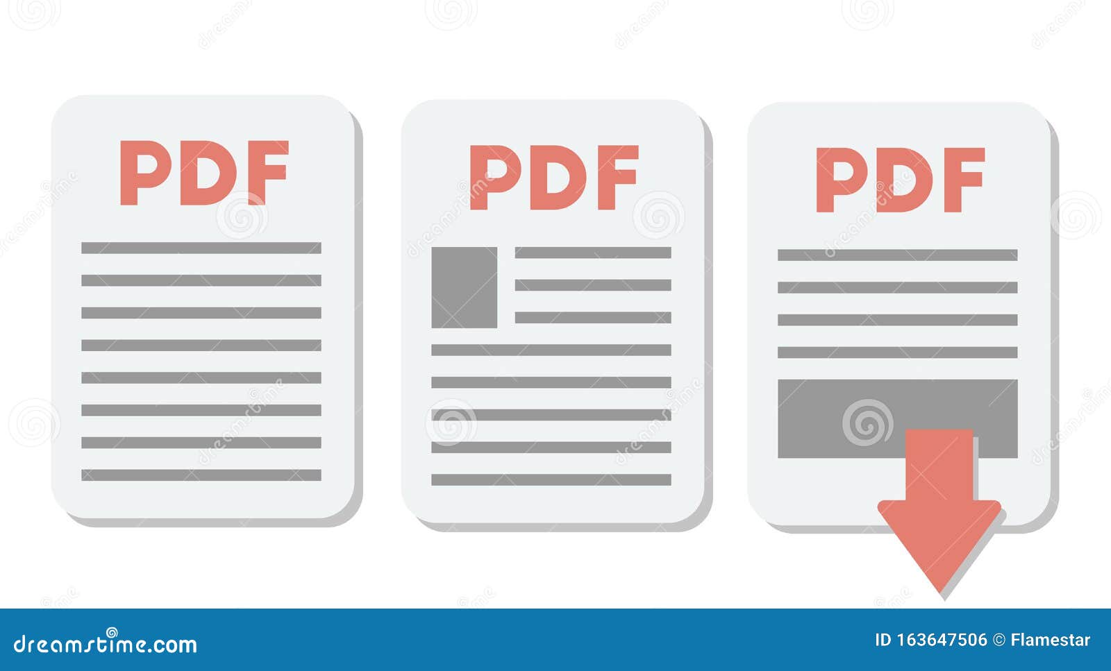 PDF Document Icon Set. Vector File Format Symbol Stock Vector ...
