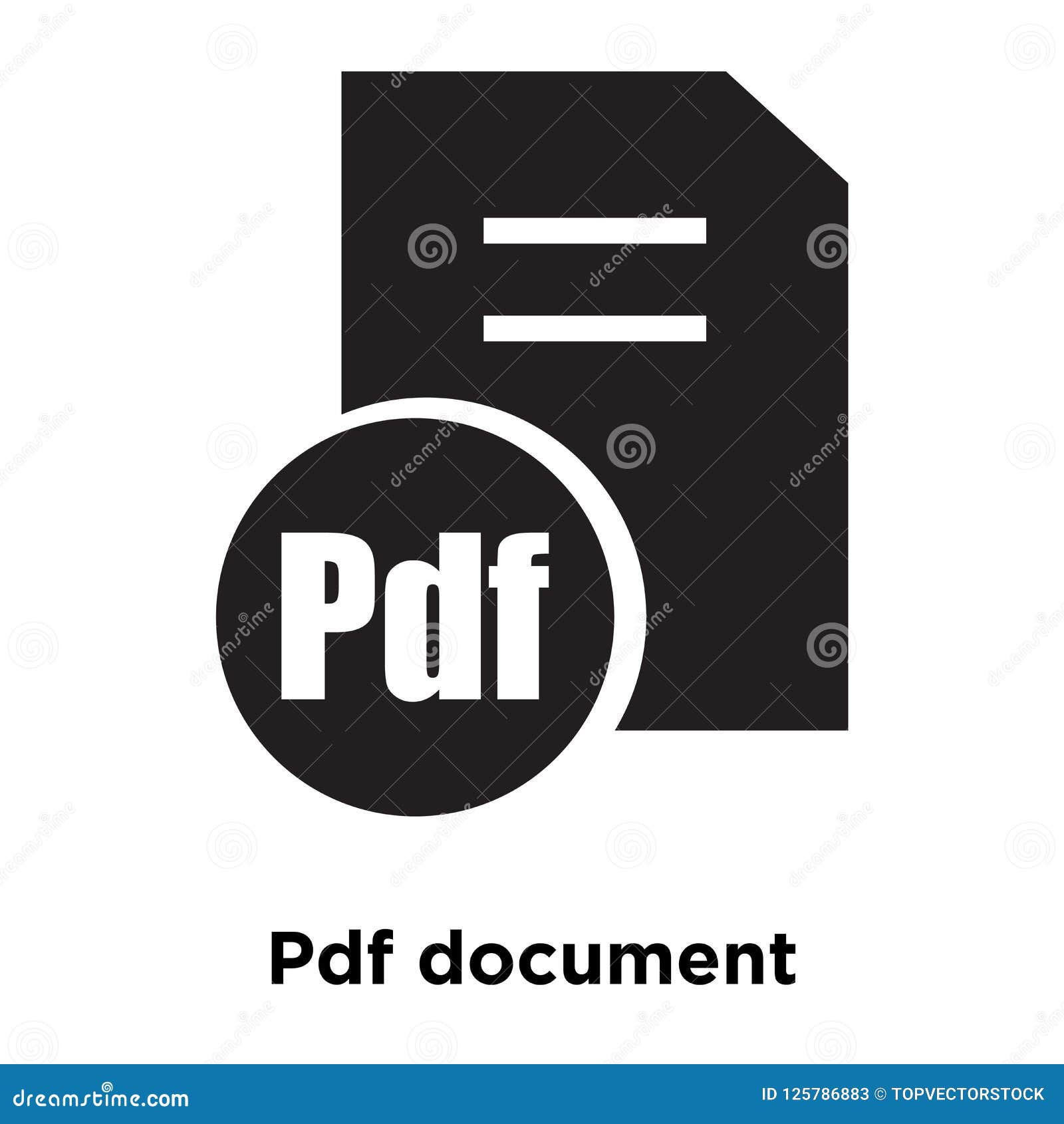 Pdf Document Icon Vector Isolated on White Background, Logo Concept of ...