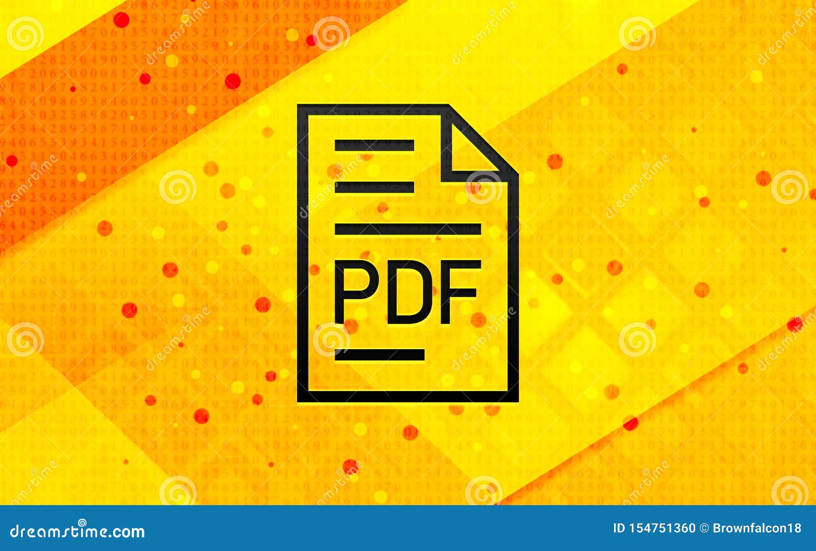 PDF Document Page Icon Abstract Digital Banner Yellow Background Stock ... PDF Document Page Icon Abstract Digital Banner Yellow Background Stock ...