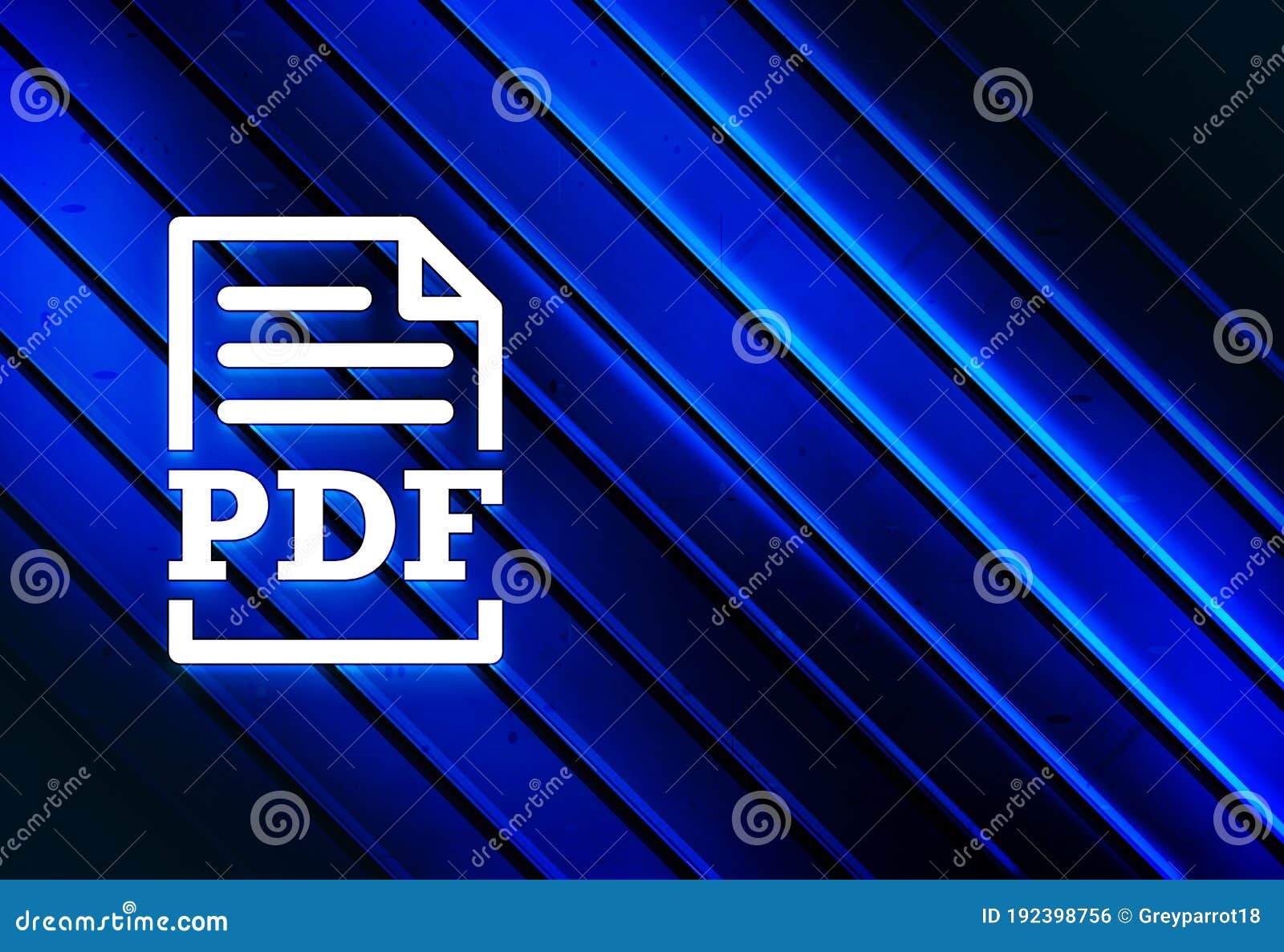 PDF Document Page Icon Artistic Line Abstract Blue Background ...