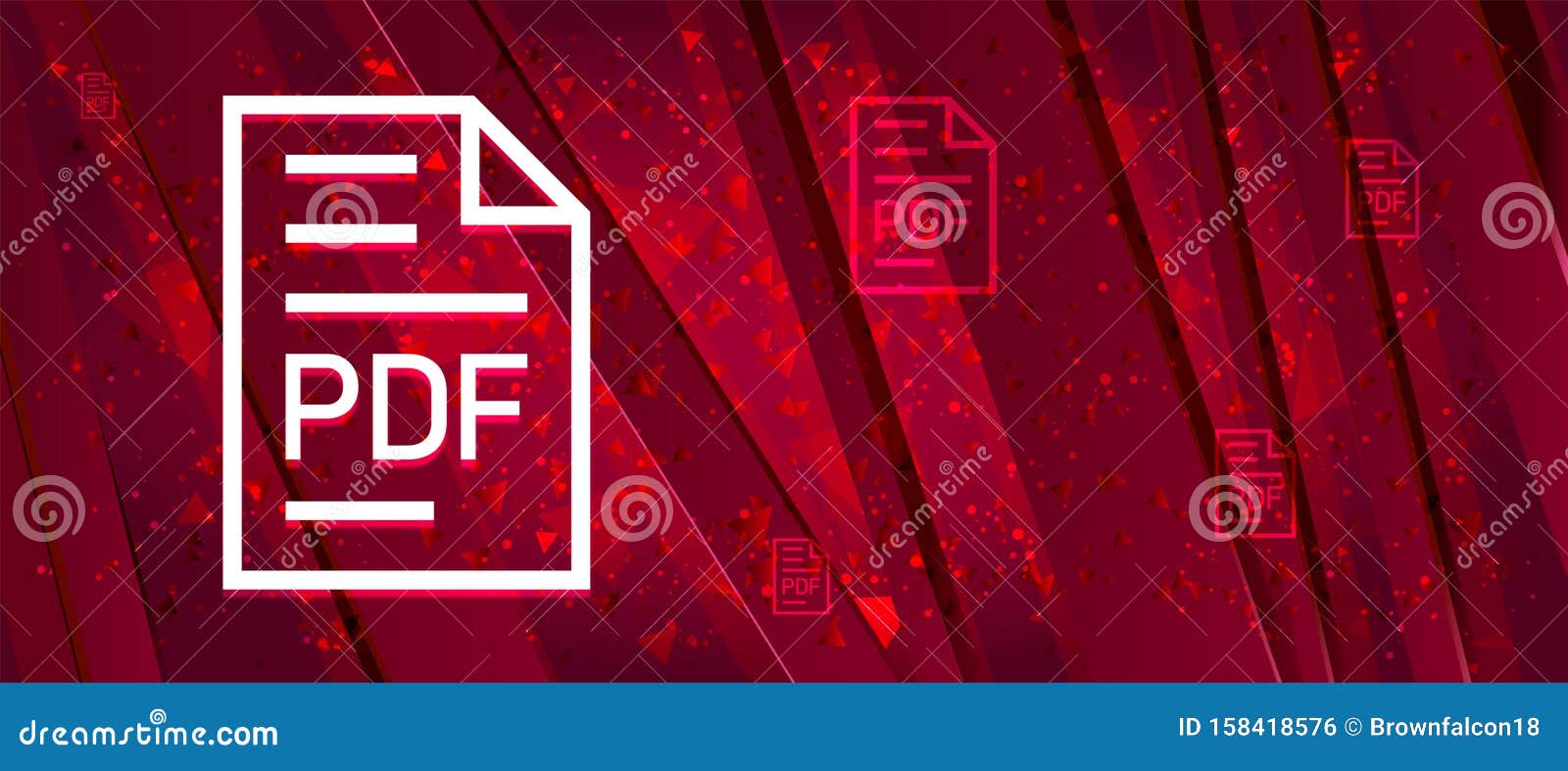 PDF Document Page Icon Abstract Design Bright Red Banner Background ... PDF Document Page Icon Abstract Design Bright Red Banner Background ...