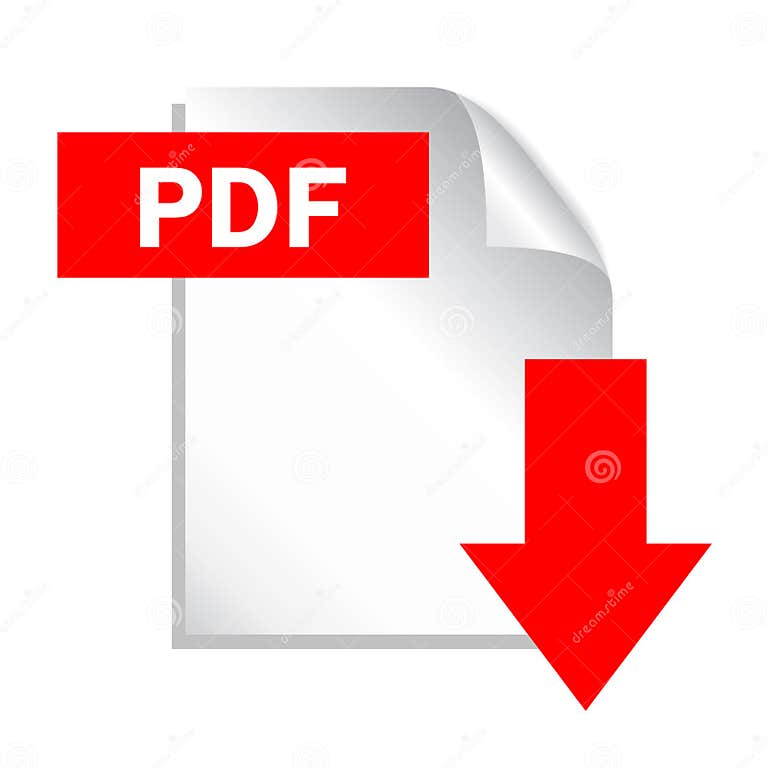 Pdf download button stock vector. Illustration of computer - 25609821