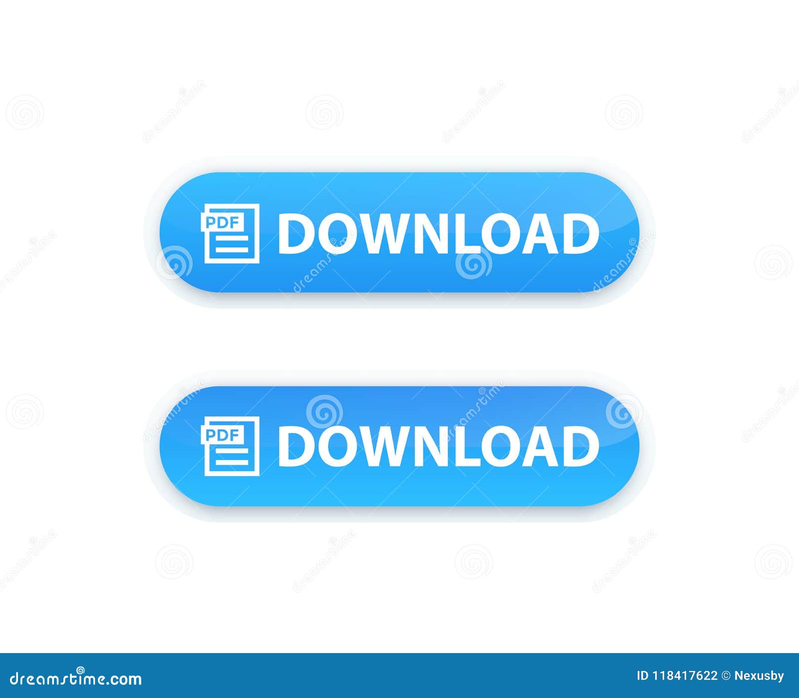 PDF download button stock vector. Illustration of concept - 118417622