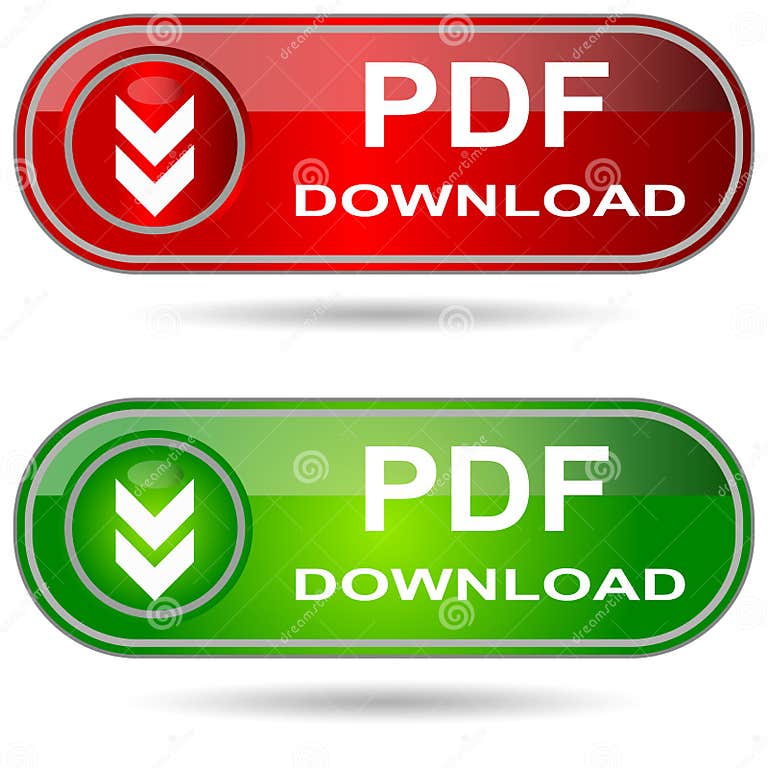 Pdf download button. stock illustration. Illustration of pressing ...