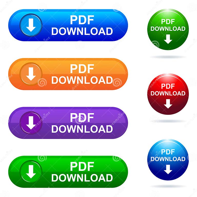Pdf download button stock vector. Illustration of arrows - 41083207
