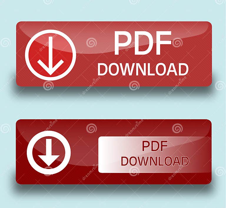 Pdf download buttons stock illustration. Illustration of object - 48346023
