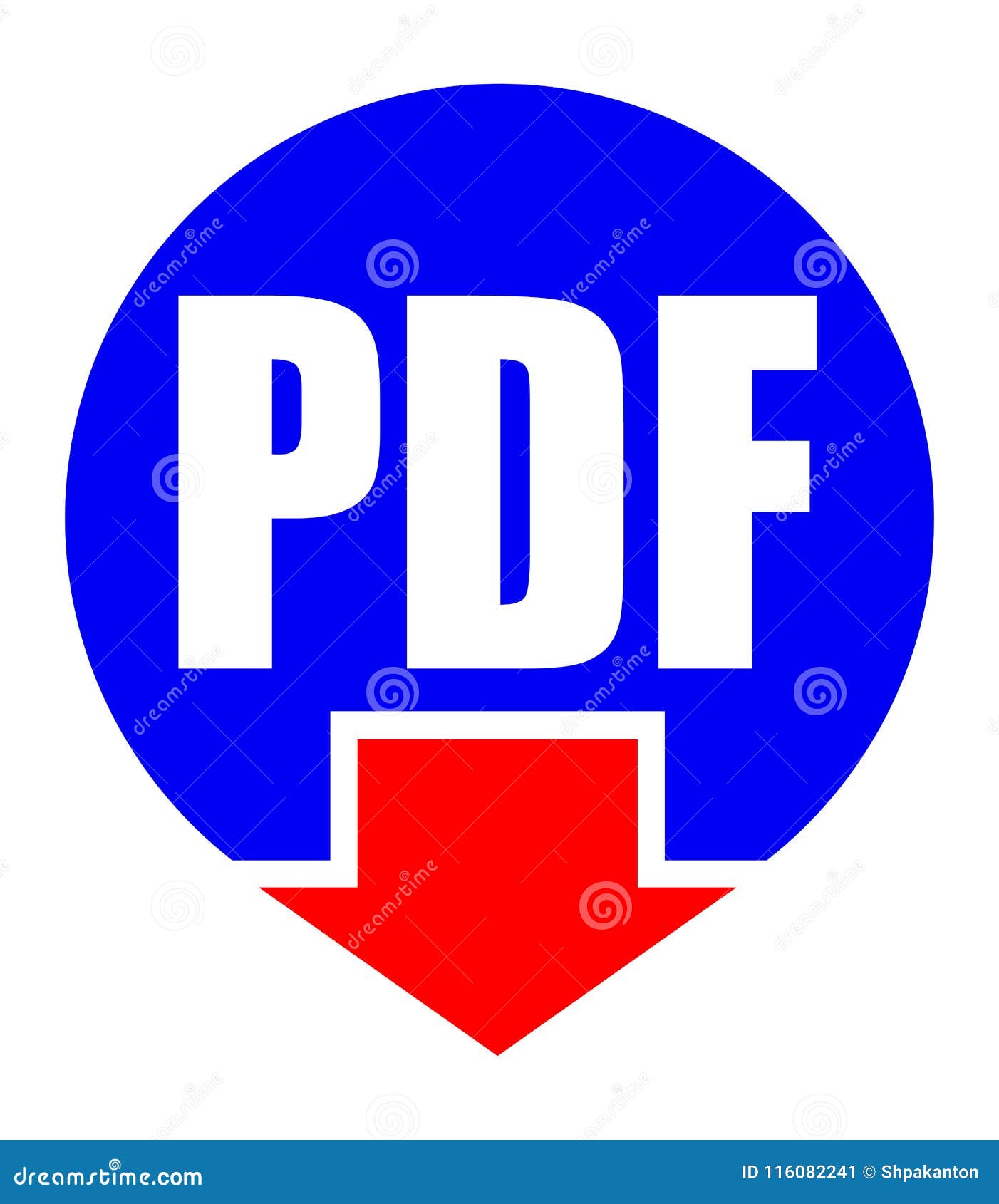 PDF Download Flat Icon for Your Design. Stock Vector - Illustration of ...