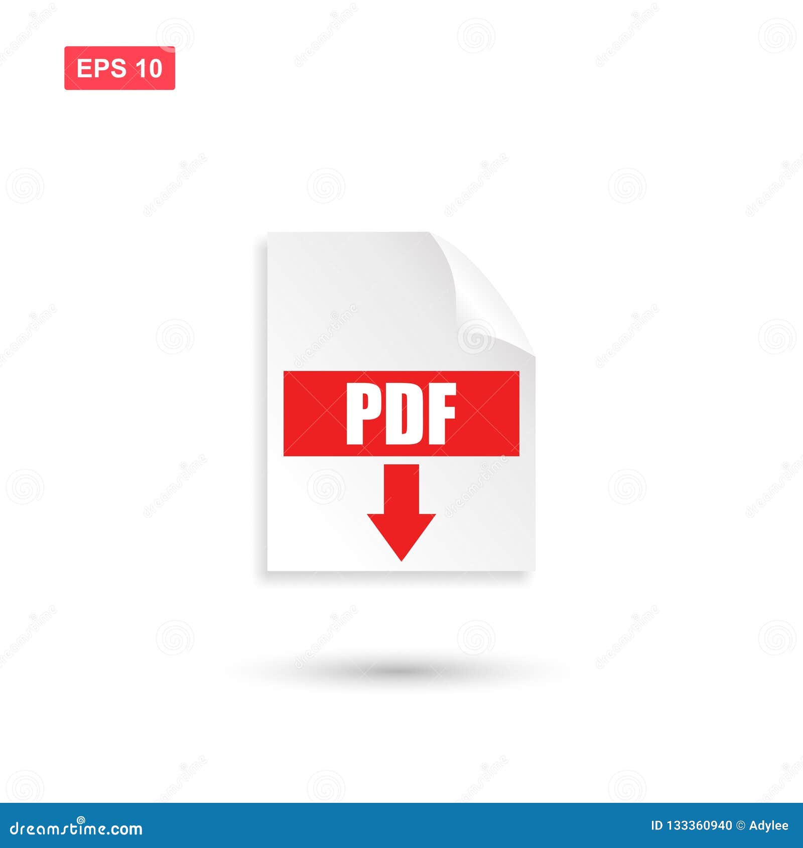 Pdf Download Symbol Vector Isolated Stock Vector - Illustration of ...