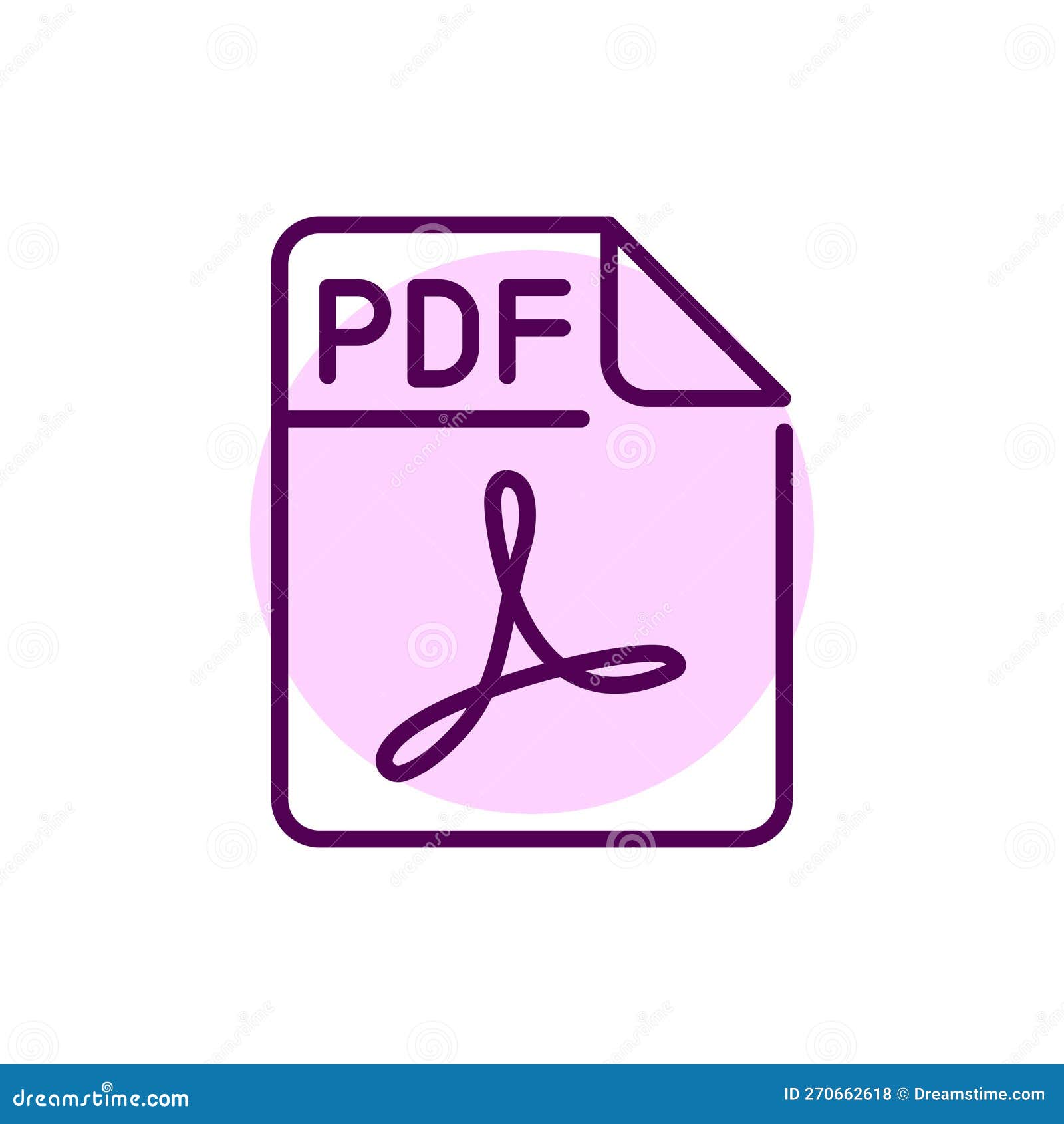 PDF File Color Line Icon. Format and Extension of Documents Stock ... PDF File Color Line Icon. Format and Extension of Documents Stock ...