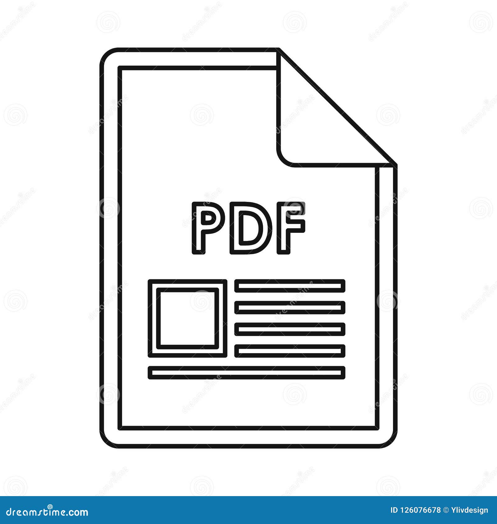 PDF File Document Icon, Outline Style Stock Illustration - Illustration ... PDF File Document Icon, Outline Style Stock Illustration - Illustration ...