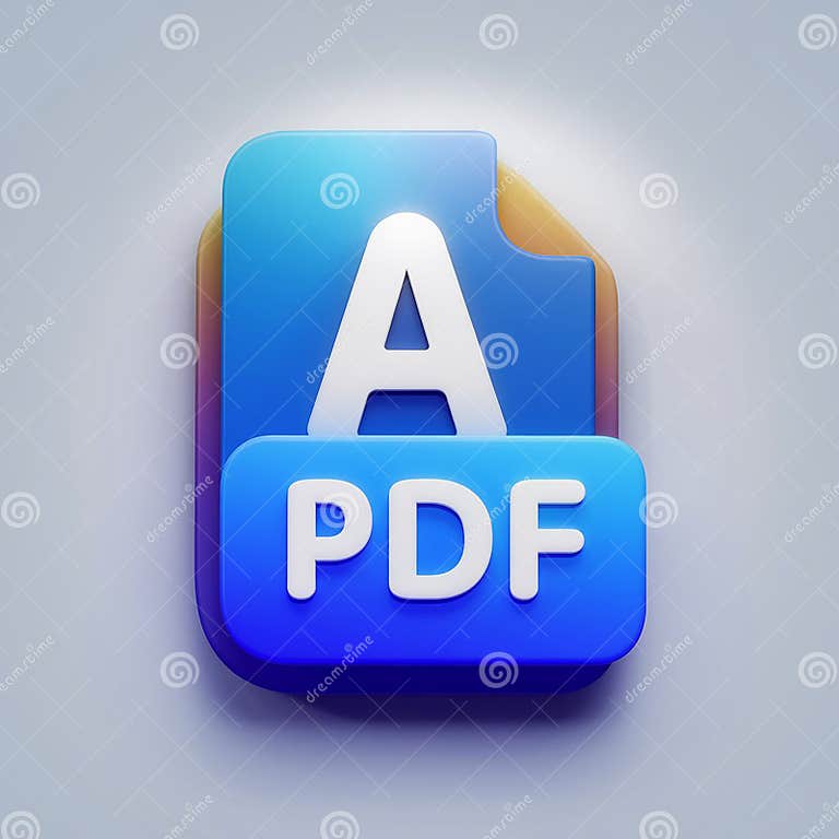 PDF File Document File Type Icon Files Format and Document Concept 3d ...