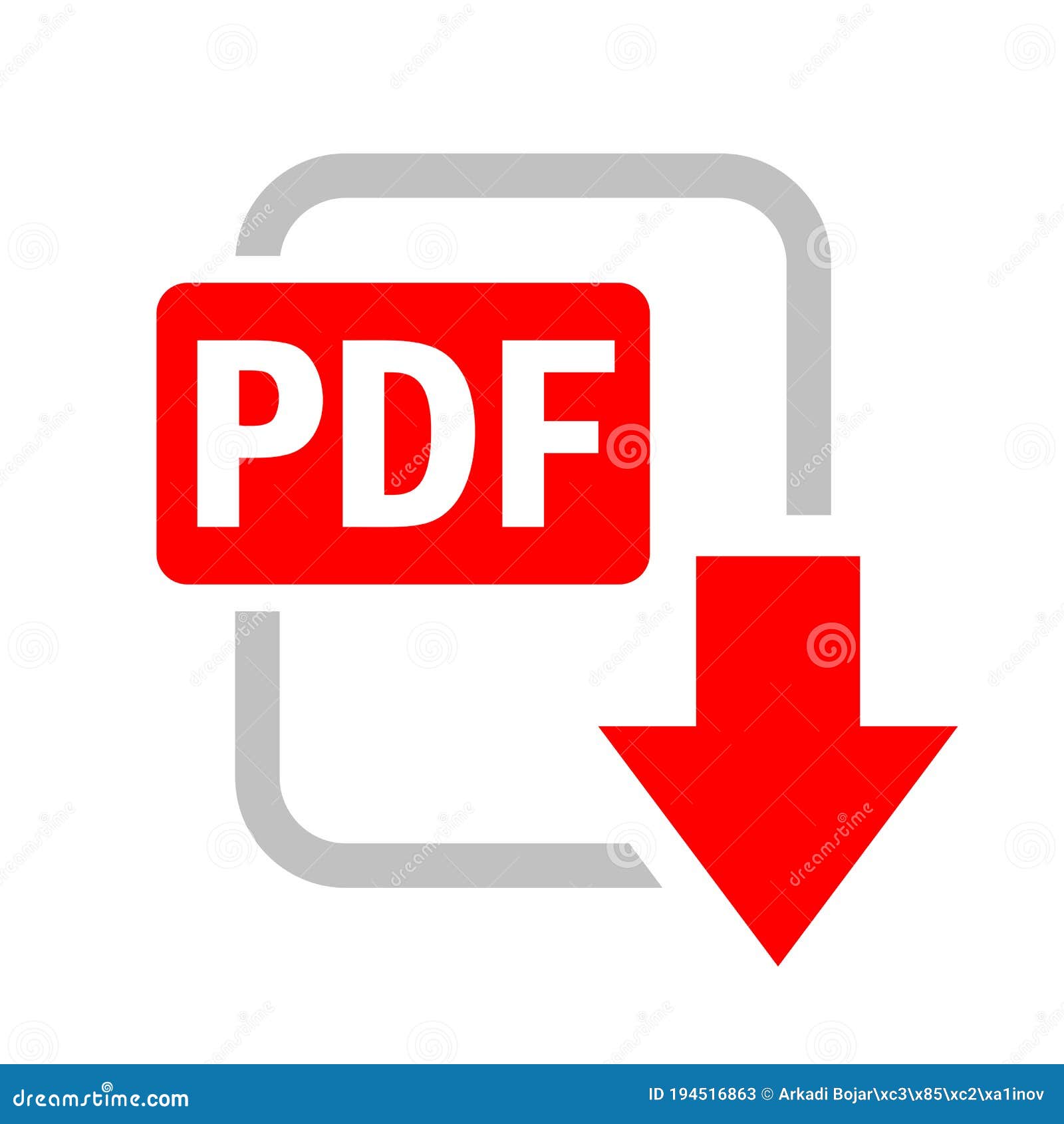 PDF File Download Icon. Document Text, Symbol Web Format Information ...
