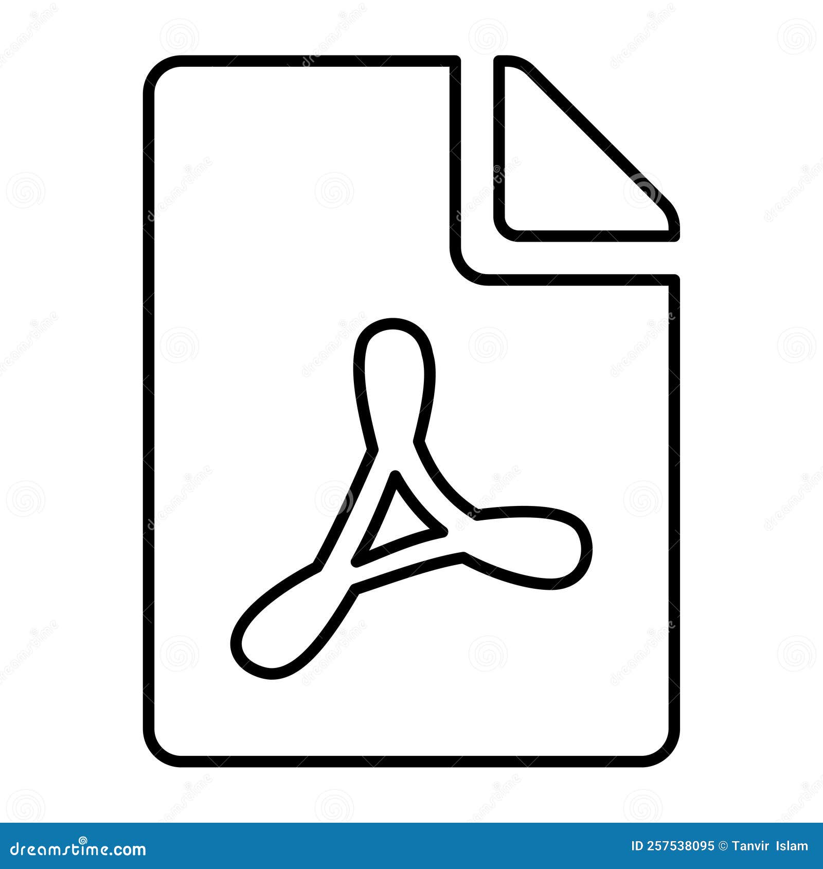 PDF file Icon stock vector. Illustration of graphic - 257538095