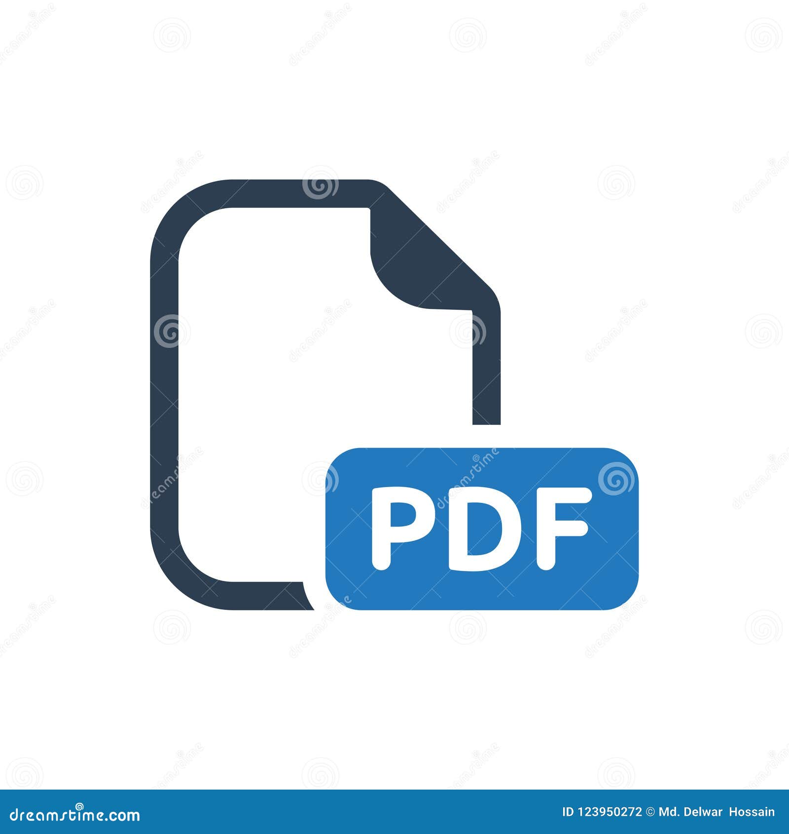 PDF file icon stock vector. Illustration of symbol, sign - 123950272