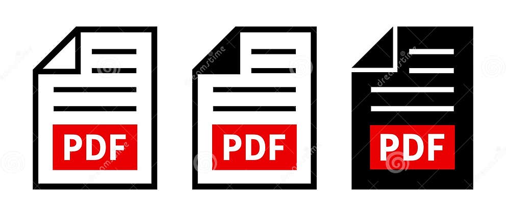 Pdf file icon stock illustration. Illustration of business - 338222236