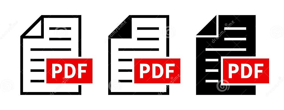 Pdf file icon stock illustration. Illustration of business - 338222245