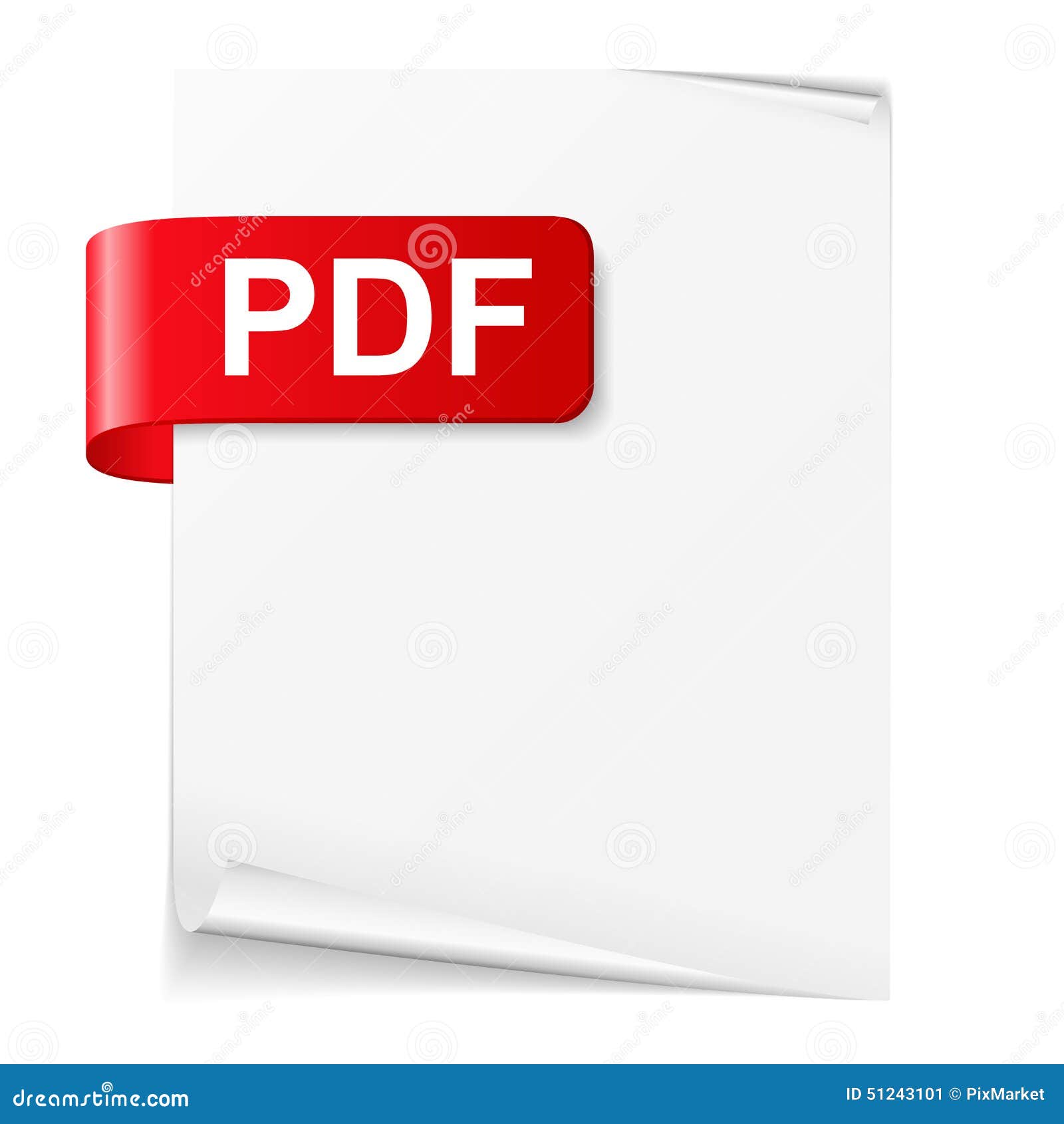 PDF File stock vector. Illustration of object, format - 51243101