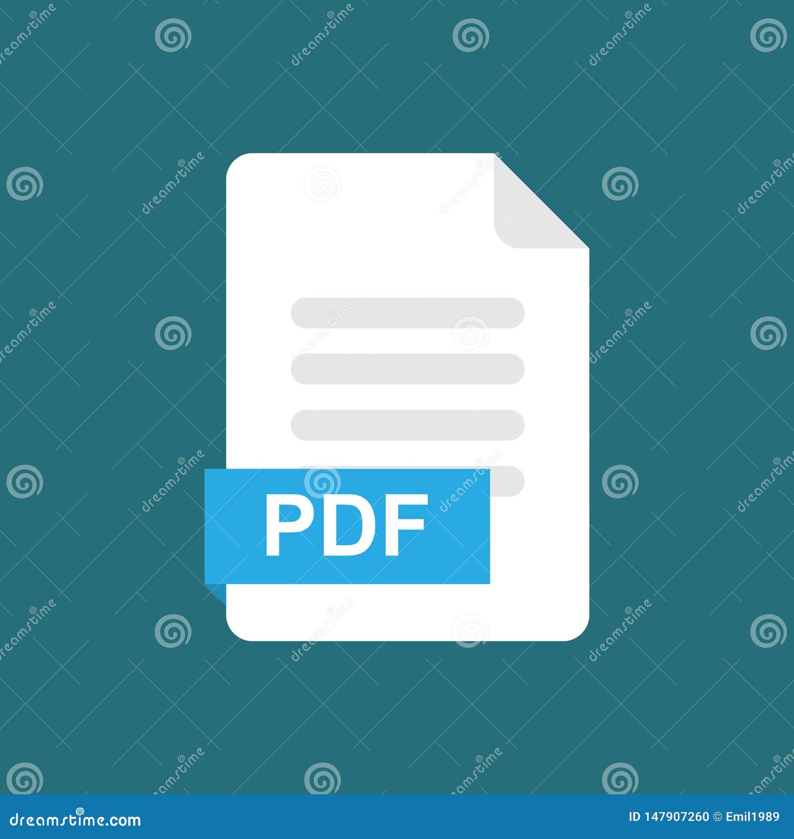 Pdf Format File Icon Symbol Stock Illustration - Illustration of save ...