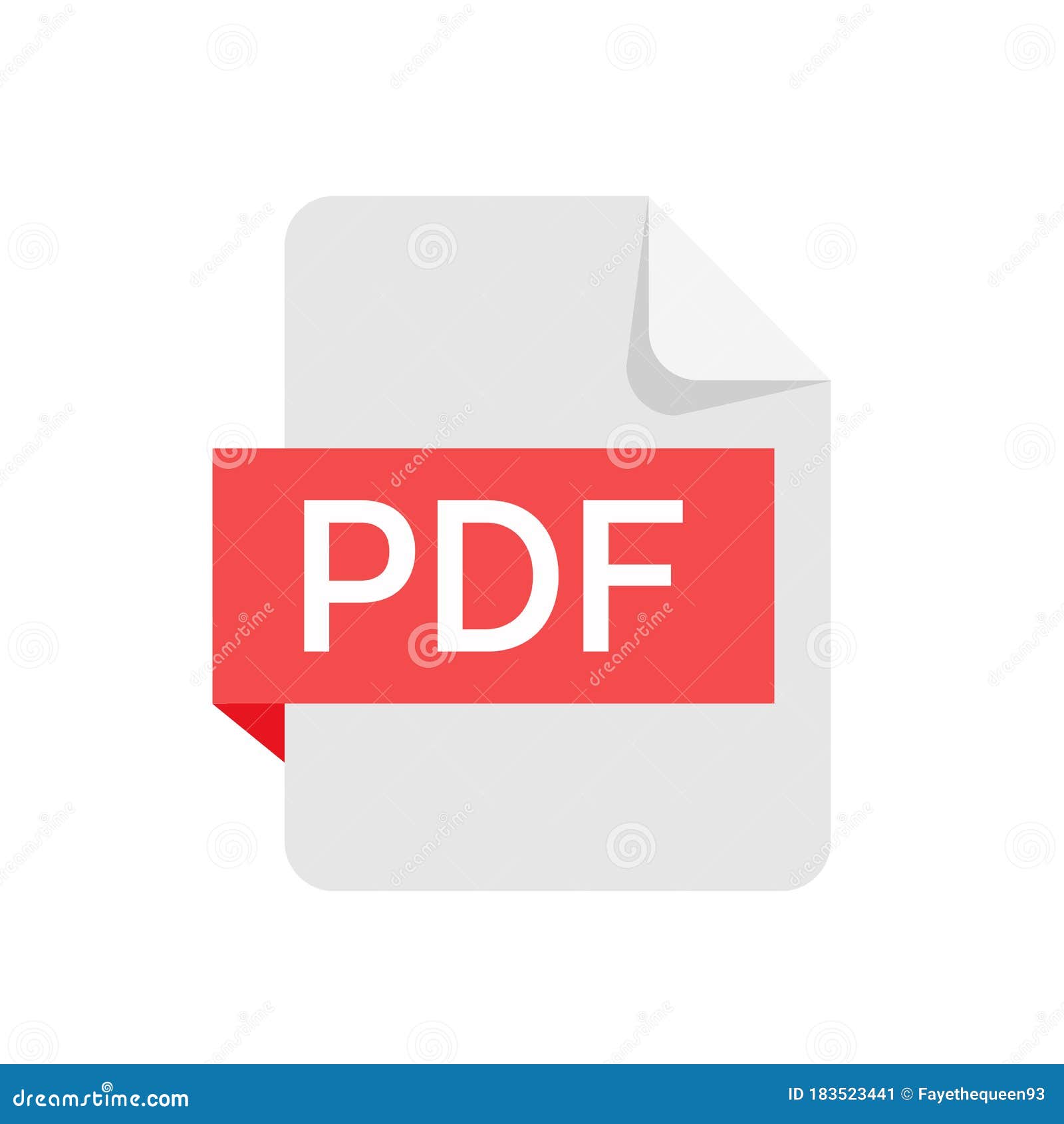 PDF Format File Isolated on White Background. Stock Vector ...