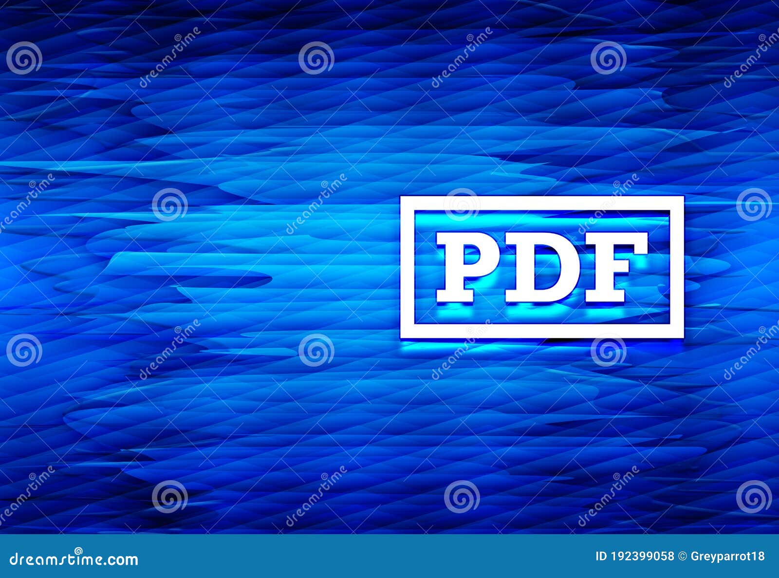 PDF Icon Aqua Wave Abstract Blue Background Illustration Stock ...