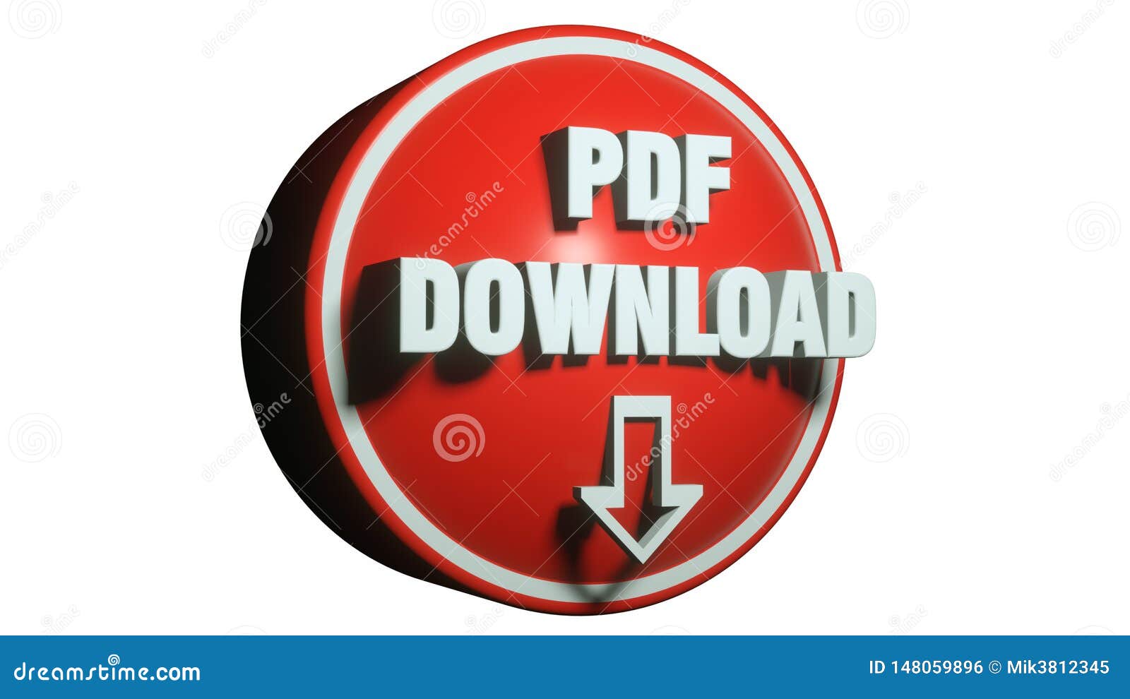 PDF icon 3d concept stock illustration. Illustration of manual - 148059896