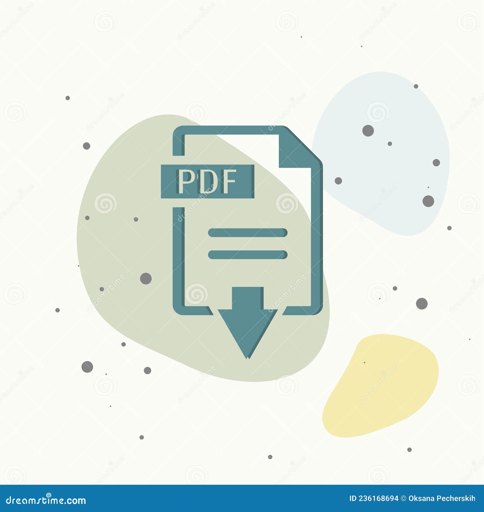 PDF Icon. Downloads Pdf Document Stock Vector - Illustration of ...