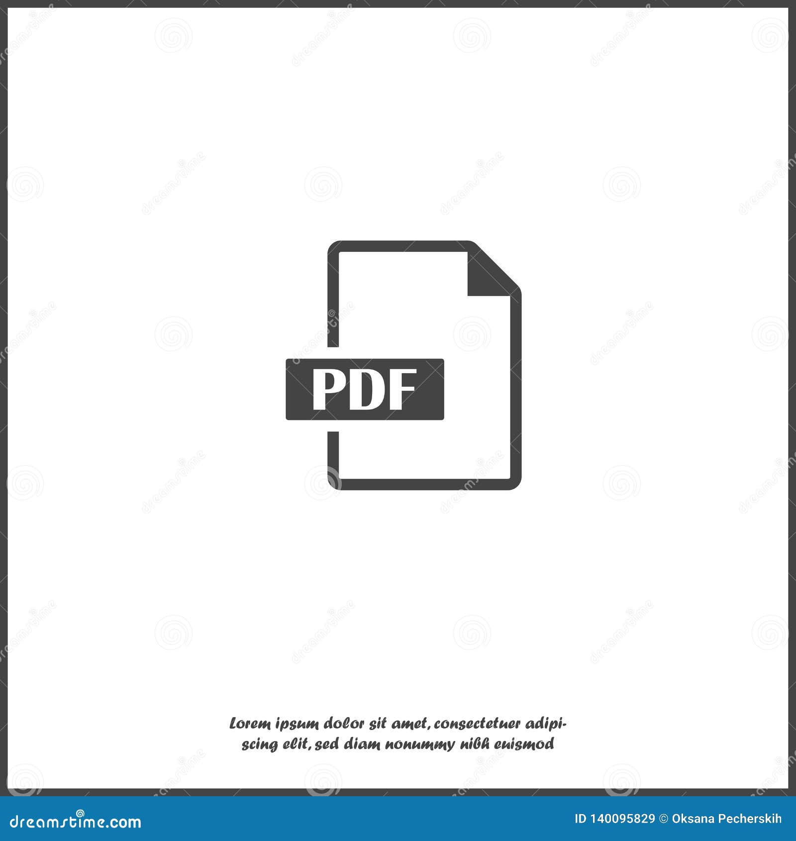 PDF Icon. Downloads Pdf Document Stock Vector - Illustration of file ...