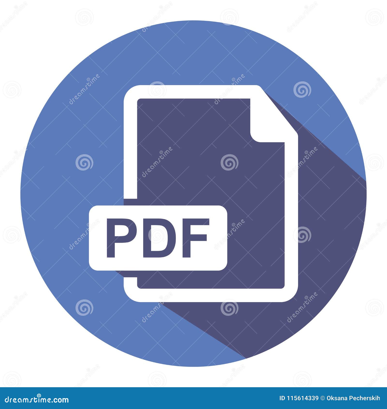 PDF Icon. Downloads Pdf Document Stock Vector - Illustration of shadow ...