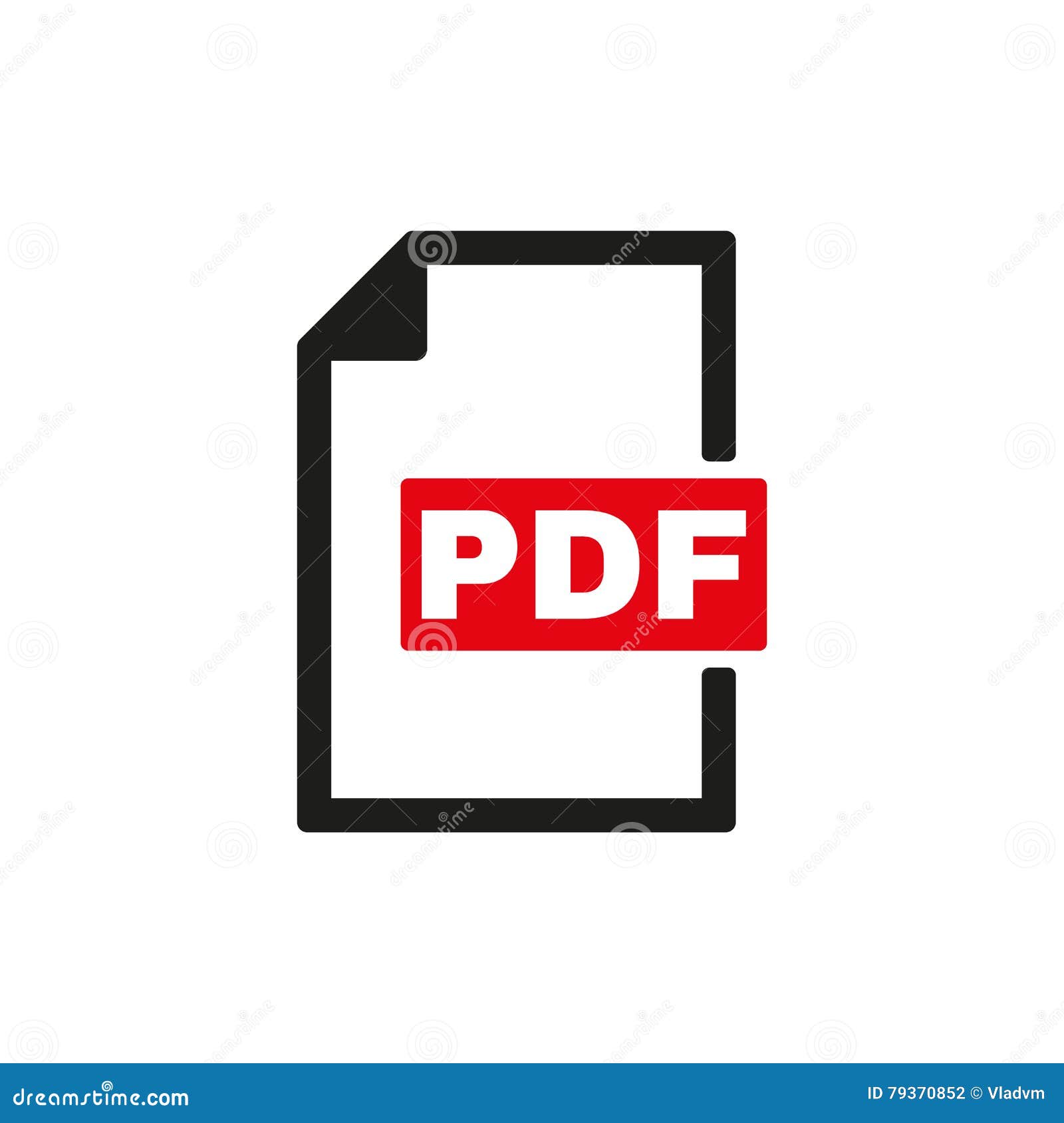The PDF Icon. File Format Symbol Stock Vector - Illustration of symbol ...