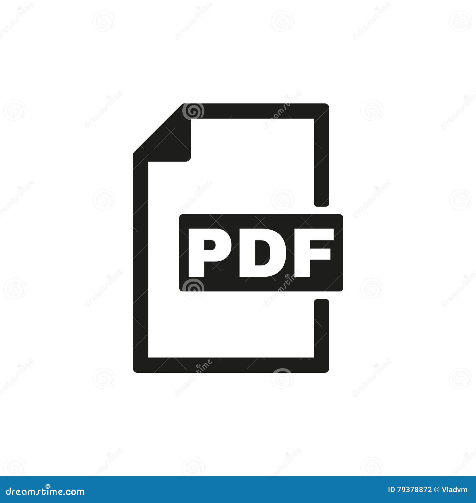 The PDF Icon. File Format Symbol Stock Vector - Illustration of file ...