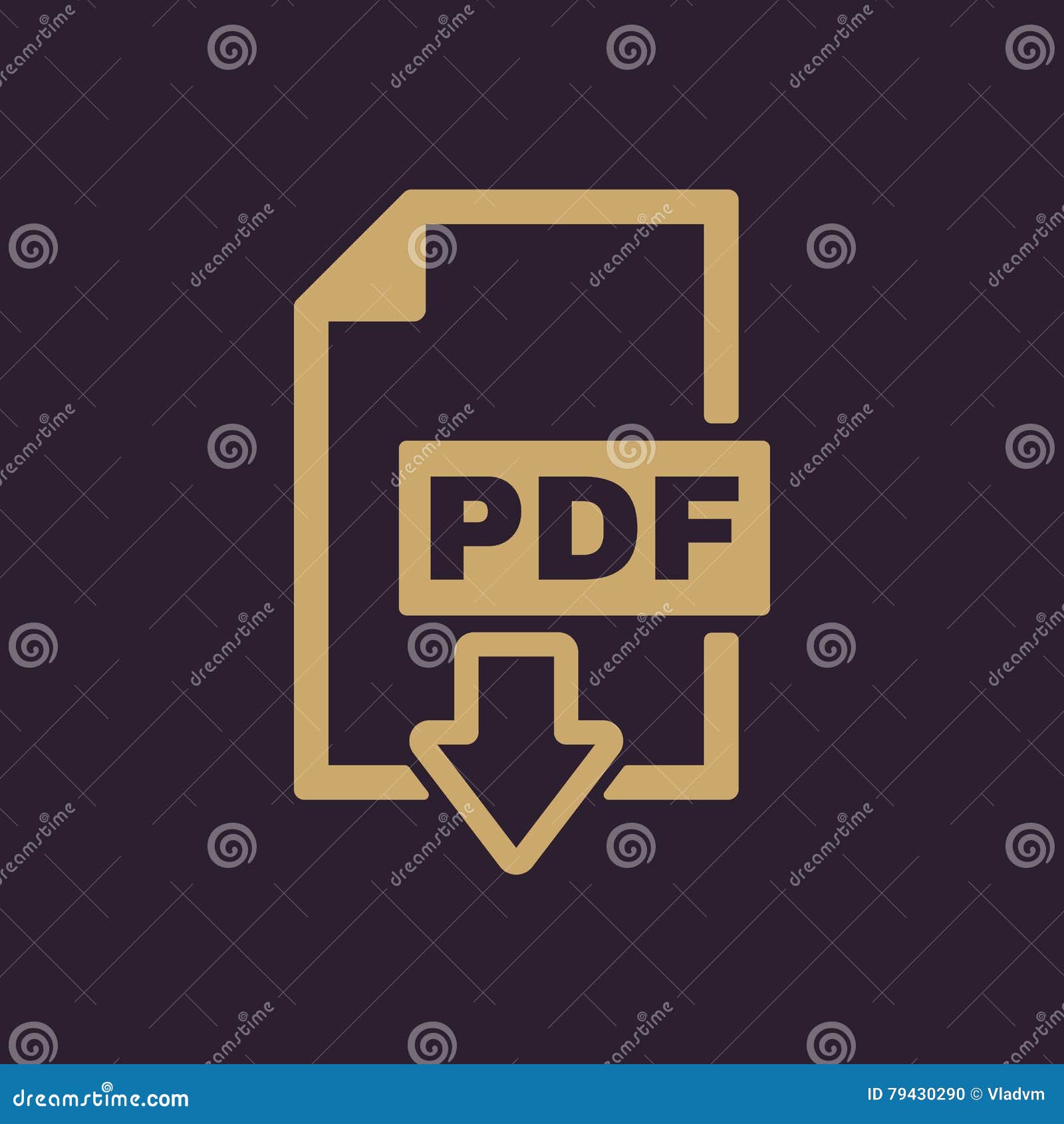 The PDF Icon. File Format Symbol Stock Vector - Illustration of file ...