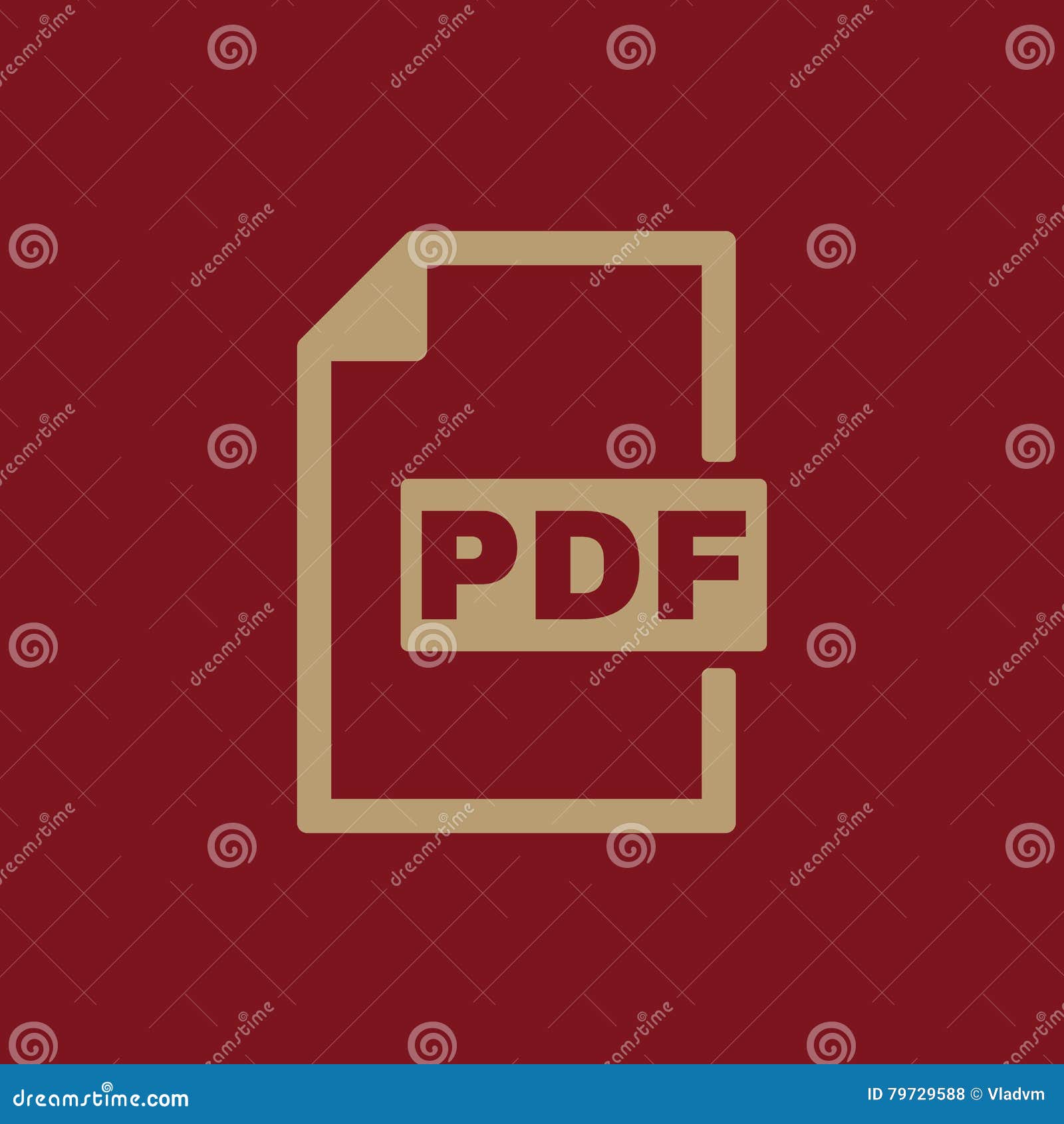 The PDF Icon. File Format Symbol Stock Vector - Illustration of load ...