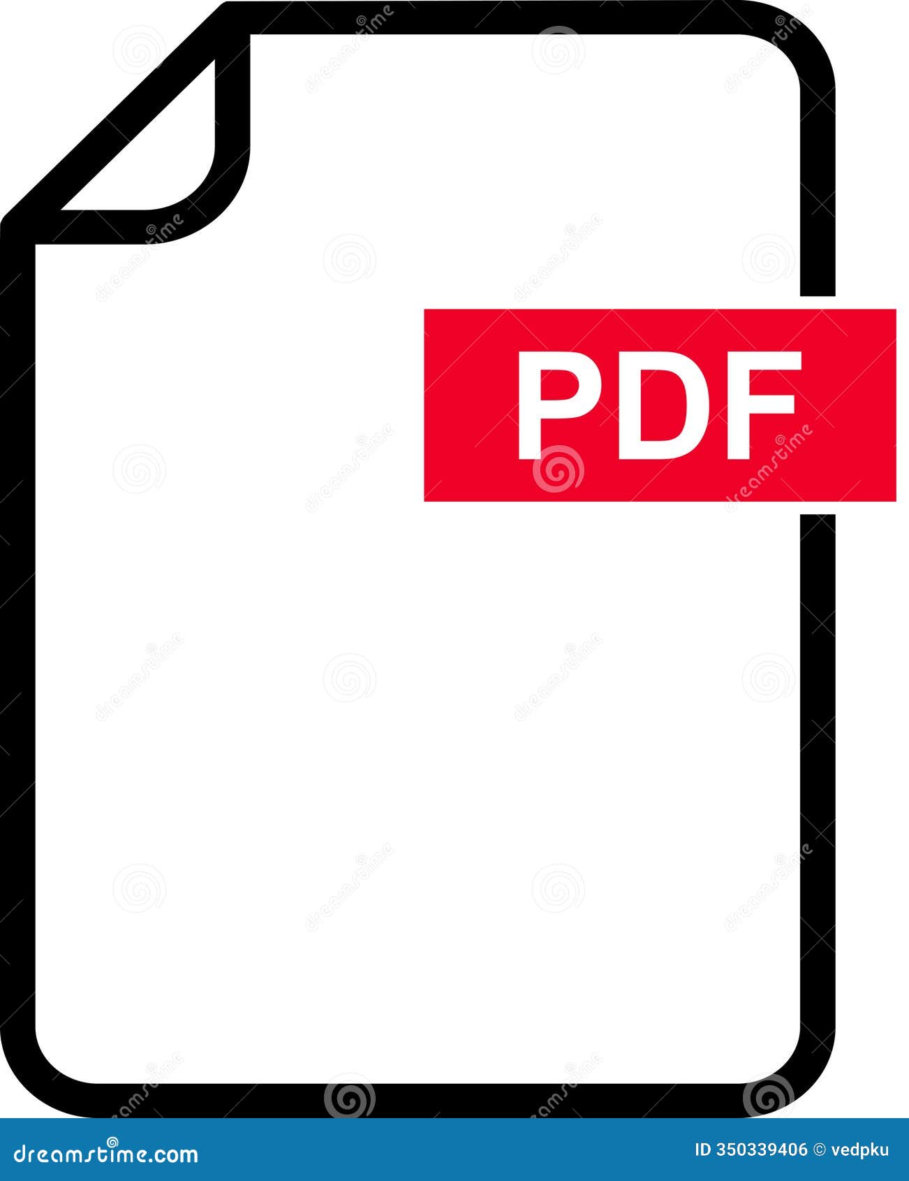 PDF Icon, File Pdf Icon Sign. PDF Format Symbol Stock Vector ...