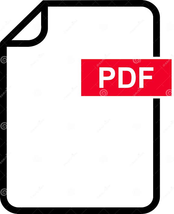 PDF Icon, File Pdf Icon Sign. PDF Format Symbol Stock Vector ...