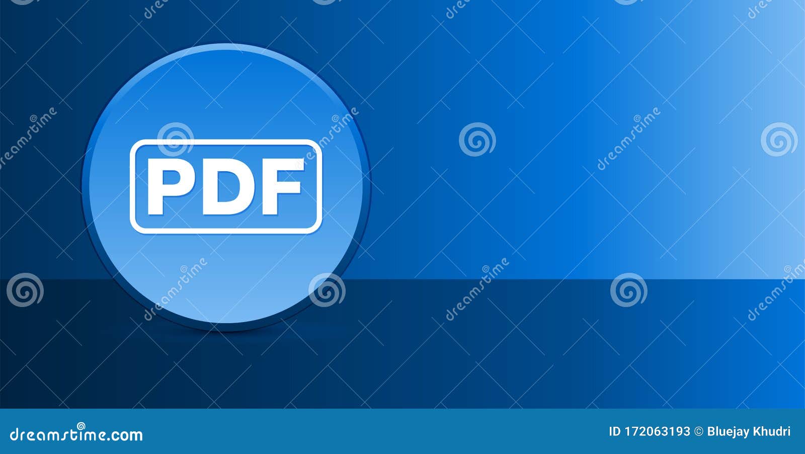 PDF Icon Glassy Modern Blue Button Abstract Background Stock ...