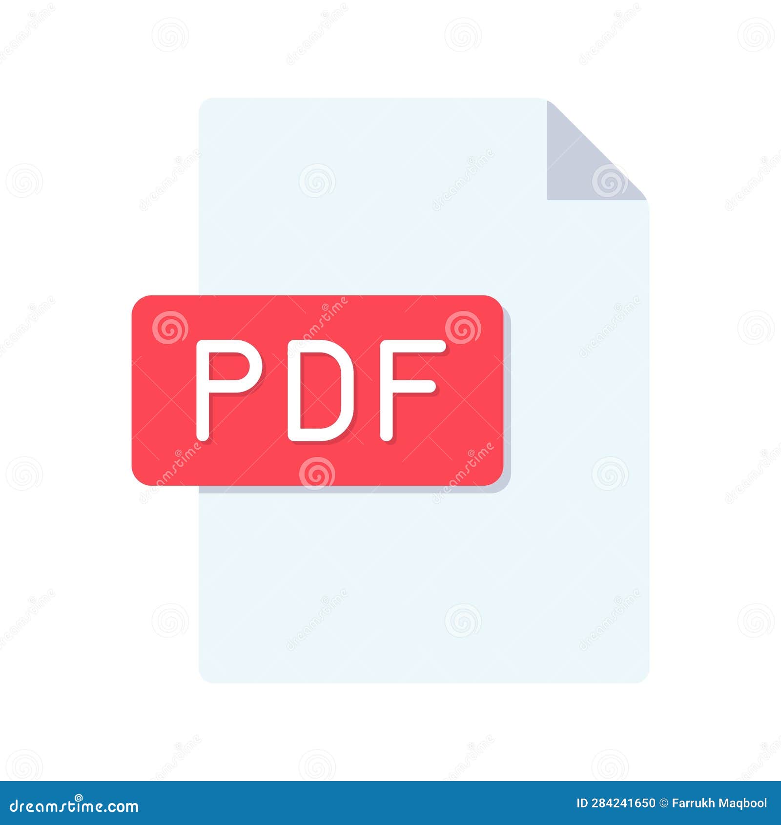 Pdf Icon Image. stock vector. Illustration of folder - 284241650