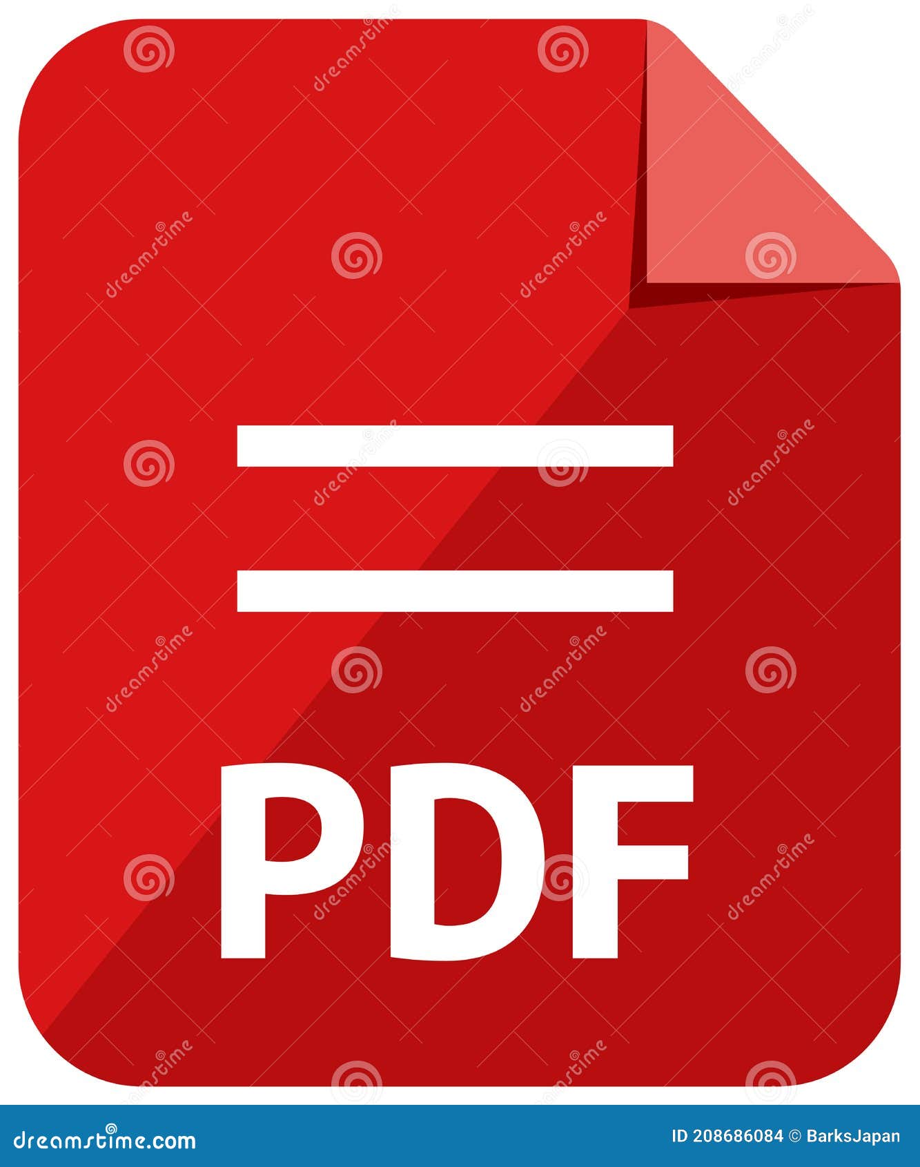 PDF Icon | Major File Format Vector Icon Illustration Color Version ...