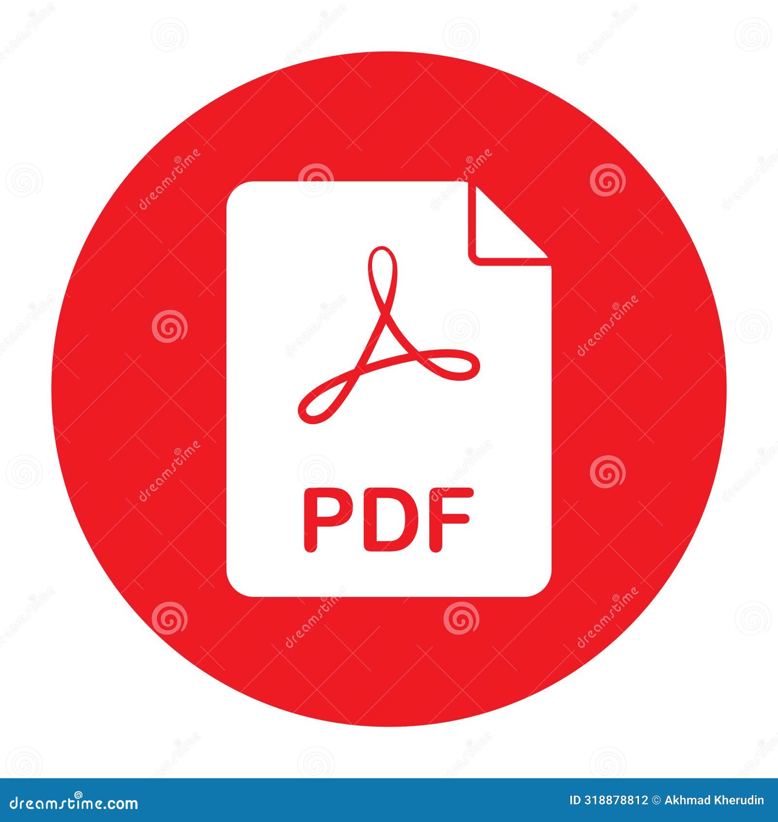 PDF icon stock vector. Illustration of site, isolated - 318878812