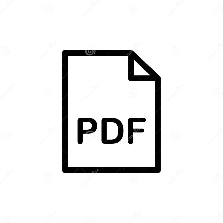 Pdf Icon Vector Image Design. Document Text, Symbol Web Format ...