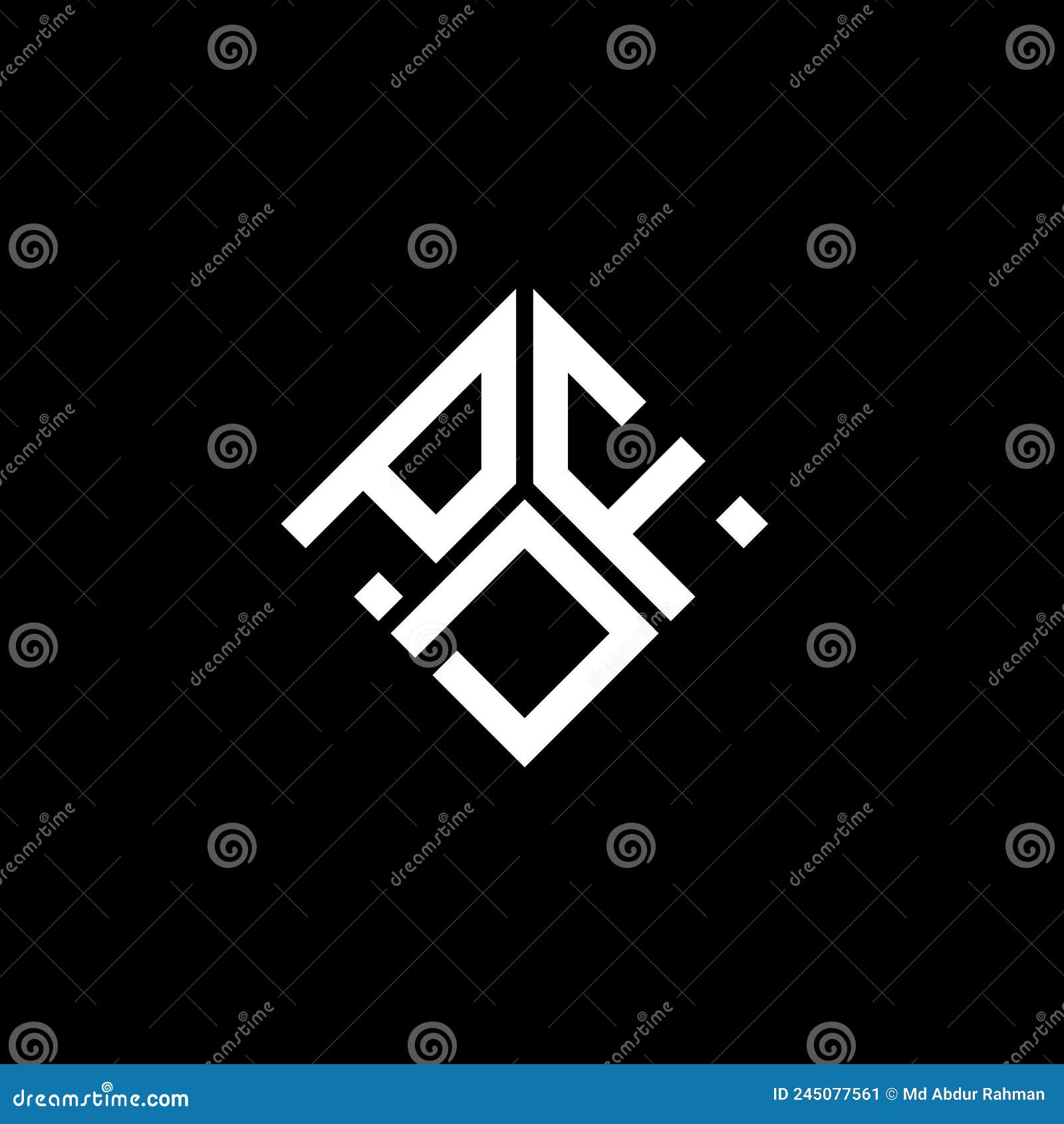 PDF Letter Logo Design on Black Background. PDF Creative Initials ...