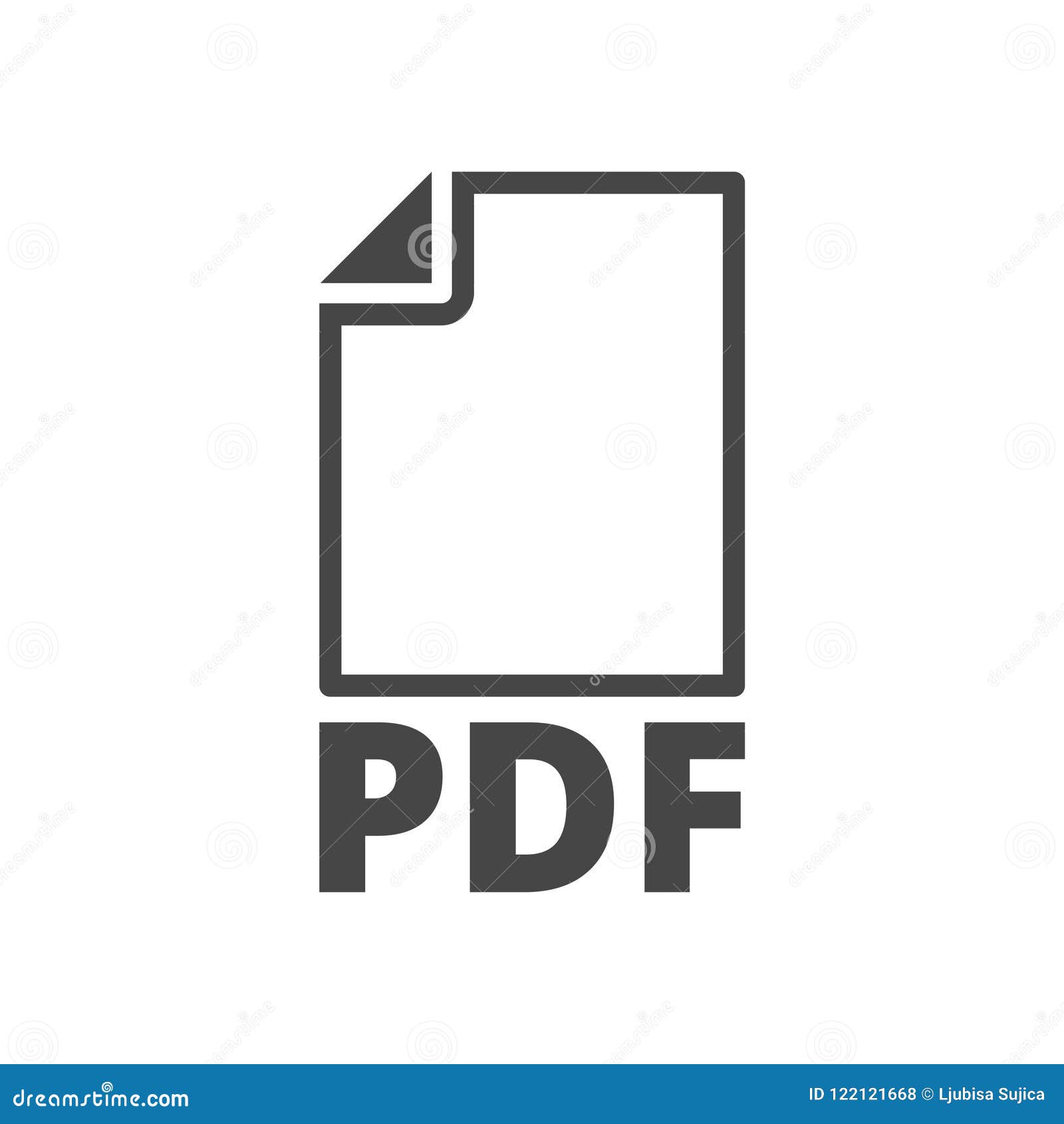 PDF-pictogram vector illustratie. Illustration of leren - 122121668