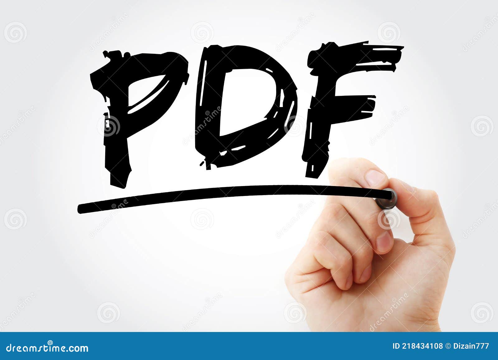 PDF - Portable Document Format Acronym, Technology Concept Background ...