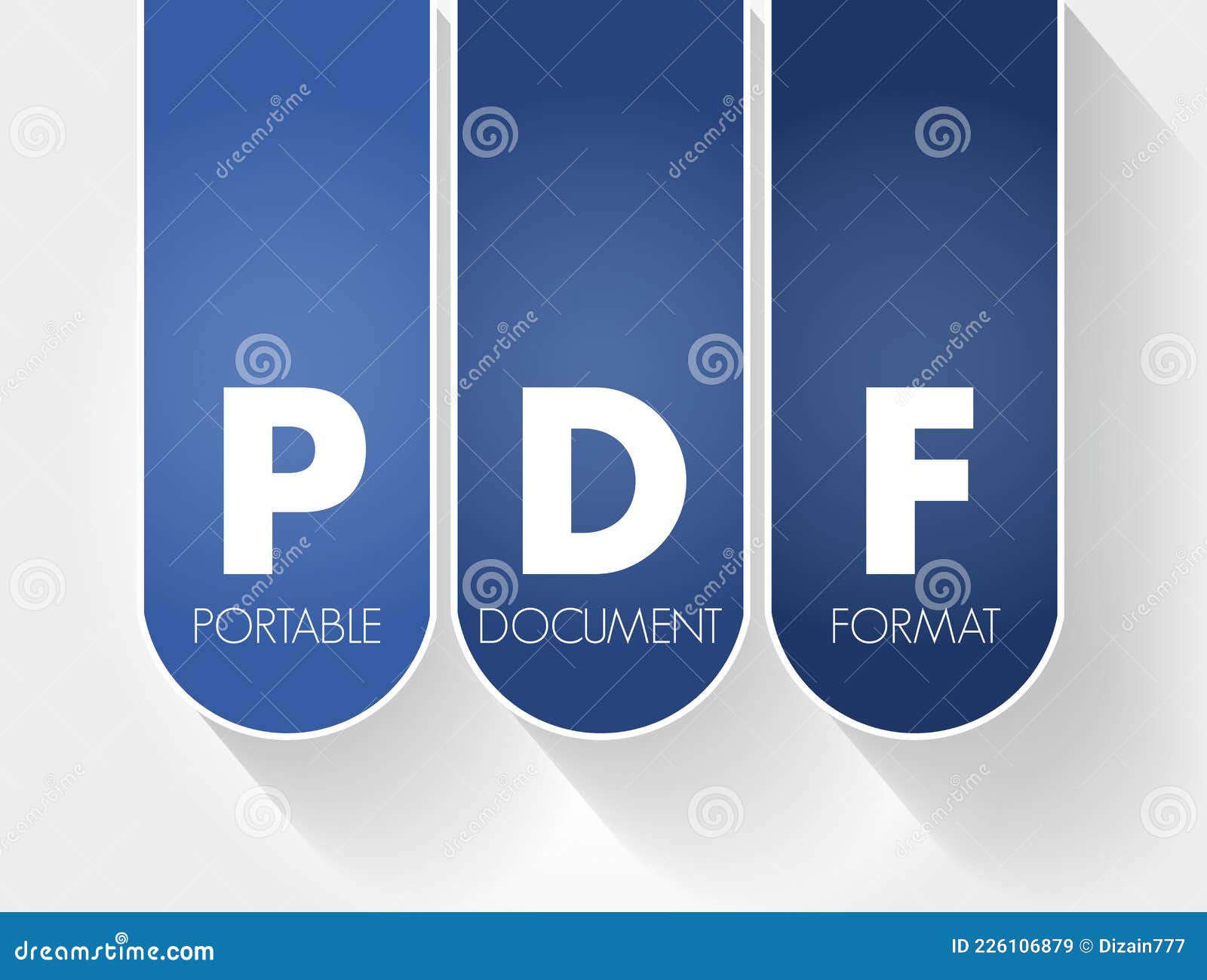 PDF - Portable Document Format Acronym, Technology Concept Background ...