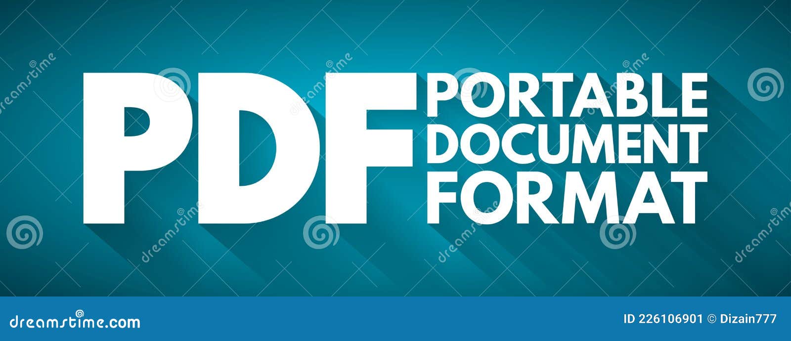 PDF - Portable Document Format Acronym, Technology Concept Background ...