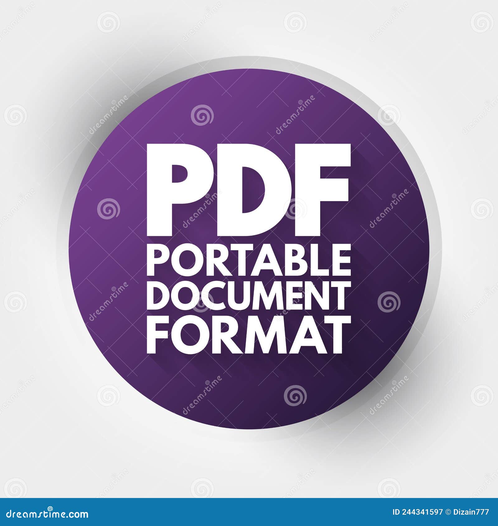 PDF - Portable Document Format Acronym, Technology Concept Background ...