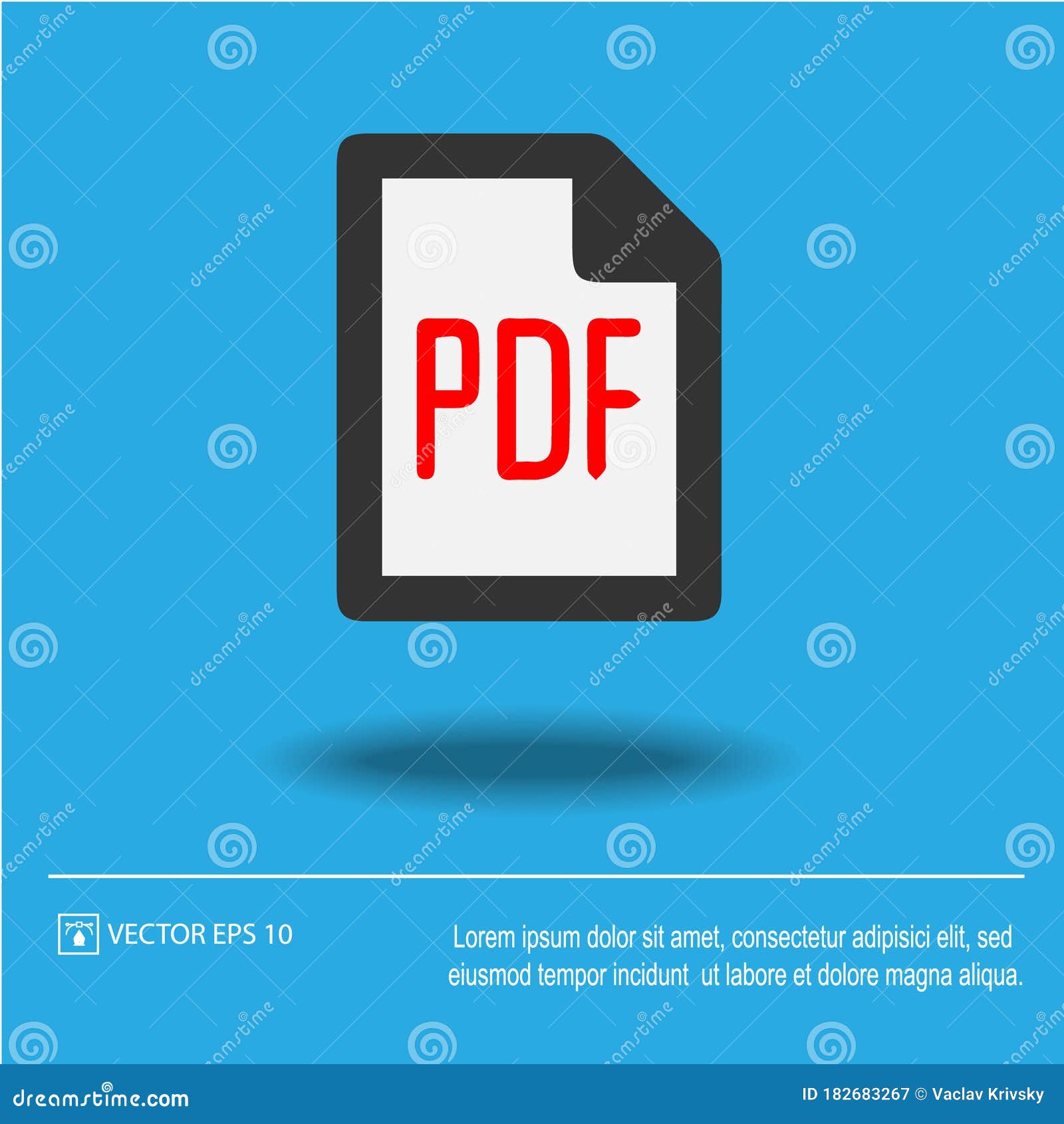 Pdf Vector Icon Eps 10. Pdf Symbol Stock Vector - Illustration of write ...