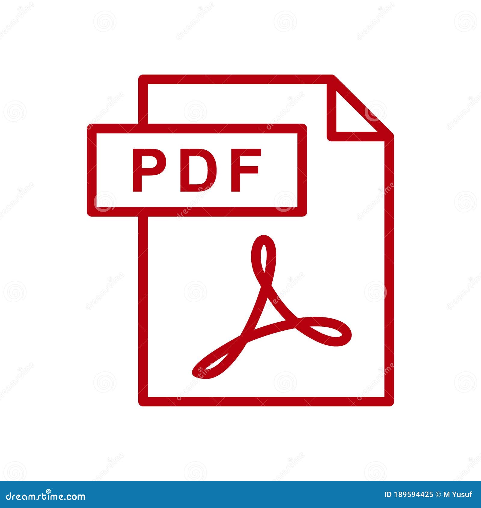 PDF Vector Icon. PDF File Icon Stock Vector - Illustration of flat ...